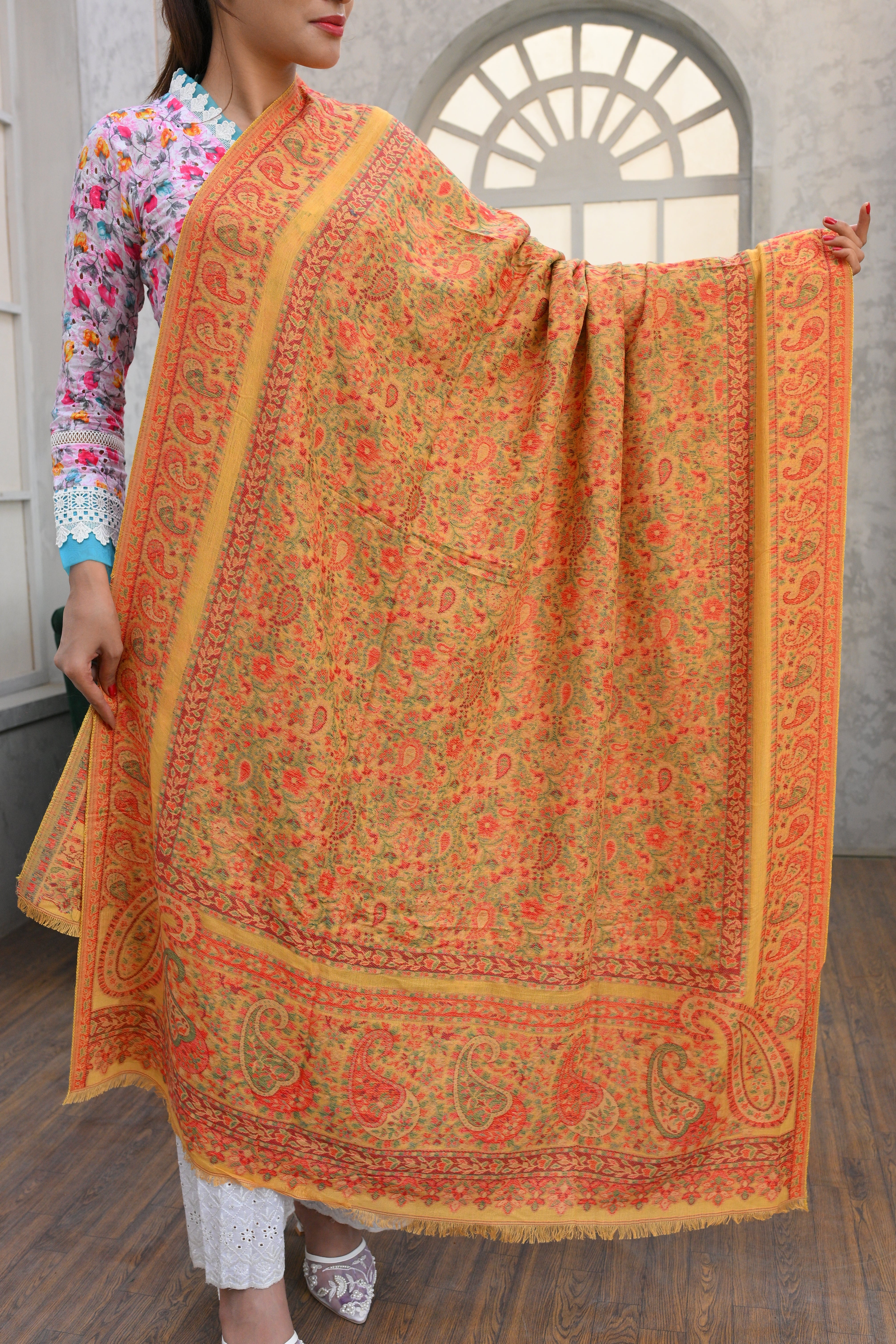 KANI SHAWL – Sky Cashmere Pakistan